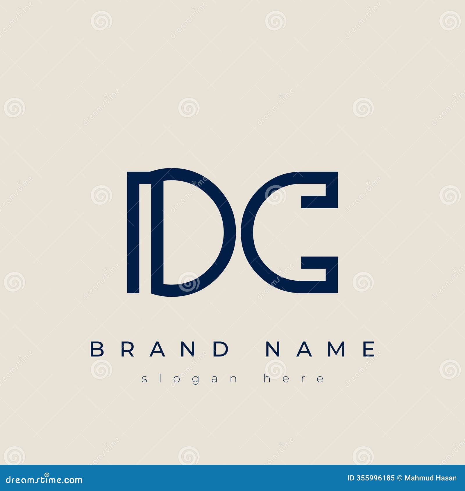 DC Alphabet Letter Icon Logo Stock Vector - Illustration of font, style: 355996185