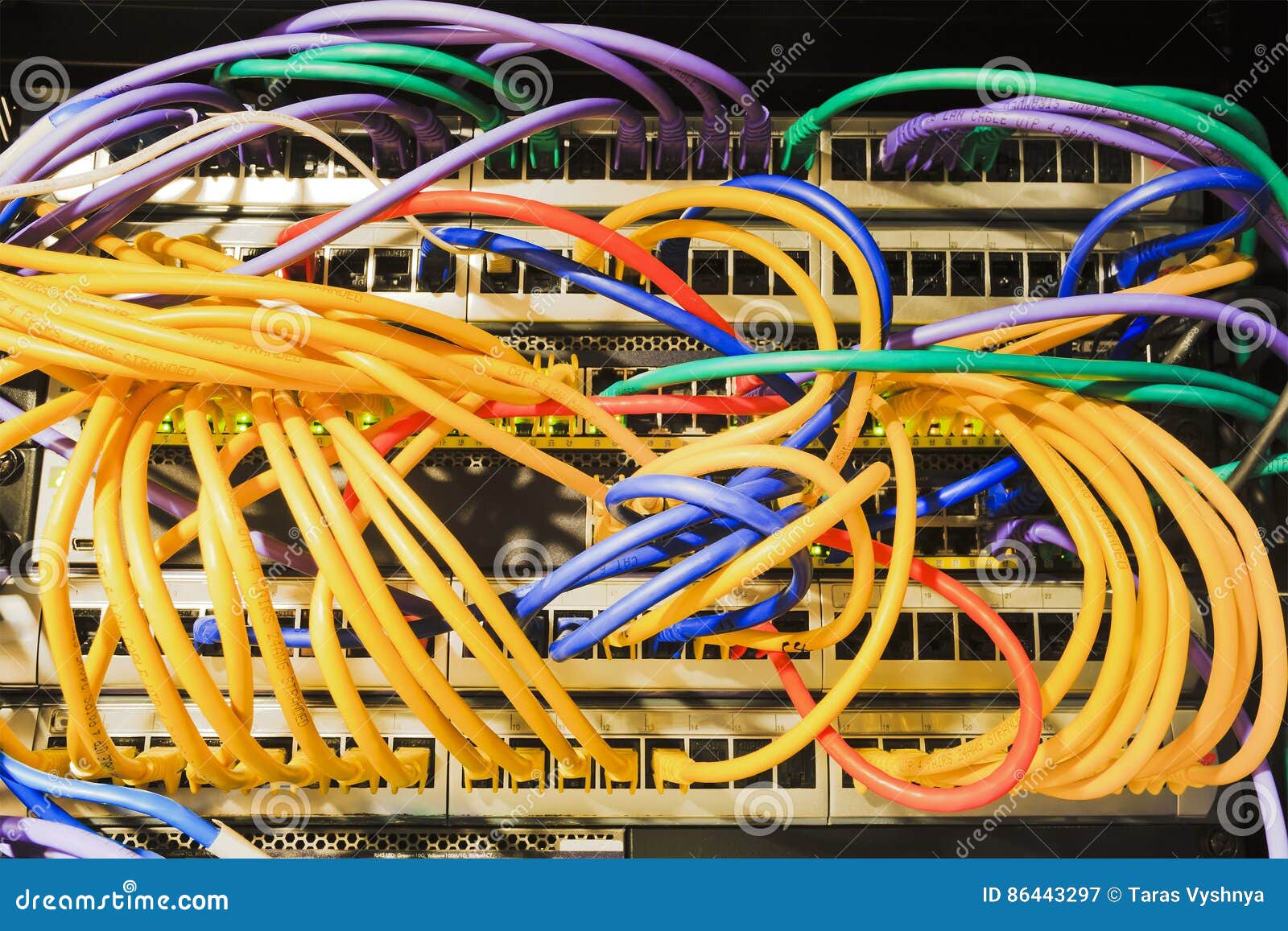 DC Cables 5 panels stock image. Image of rack, global - 86443297
