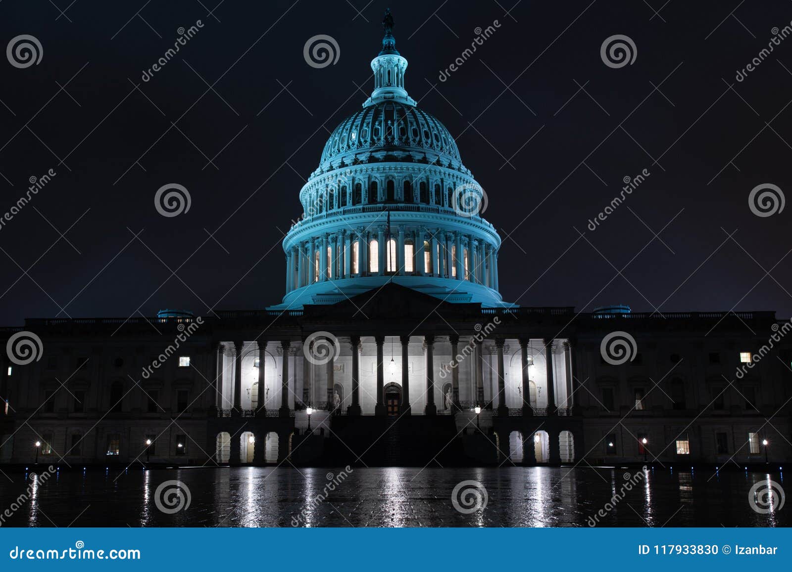 Dc Capitol at Night in Washington Usa Stock Photo - Image of federal ...