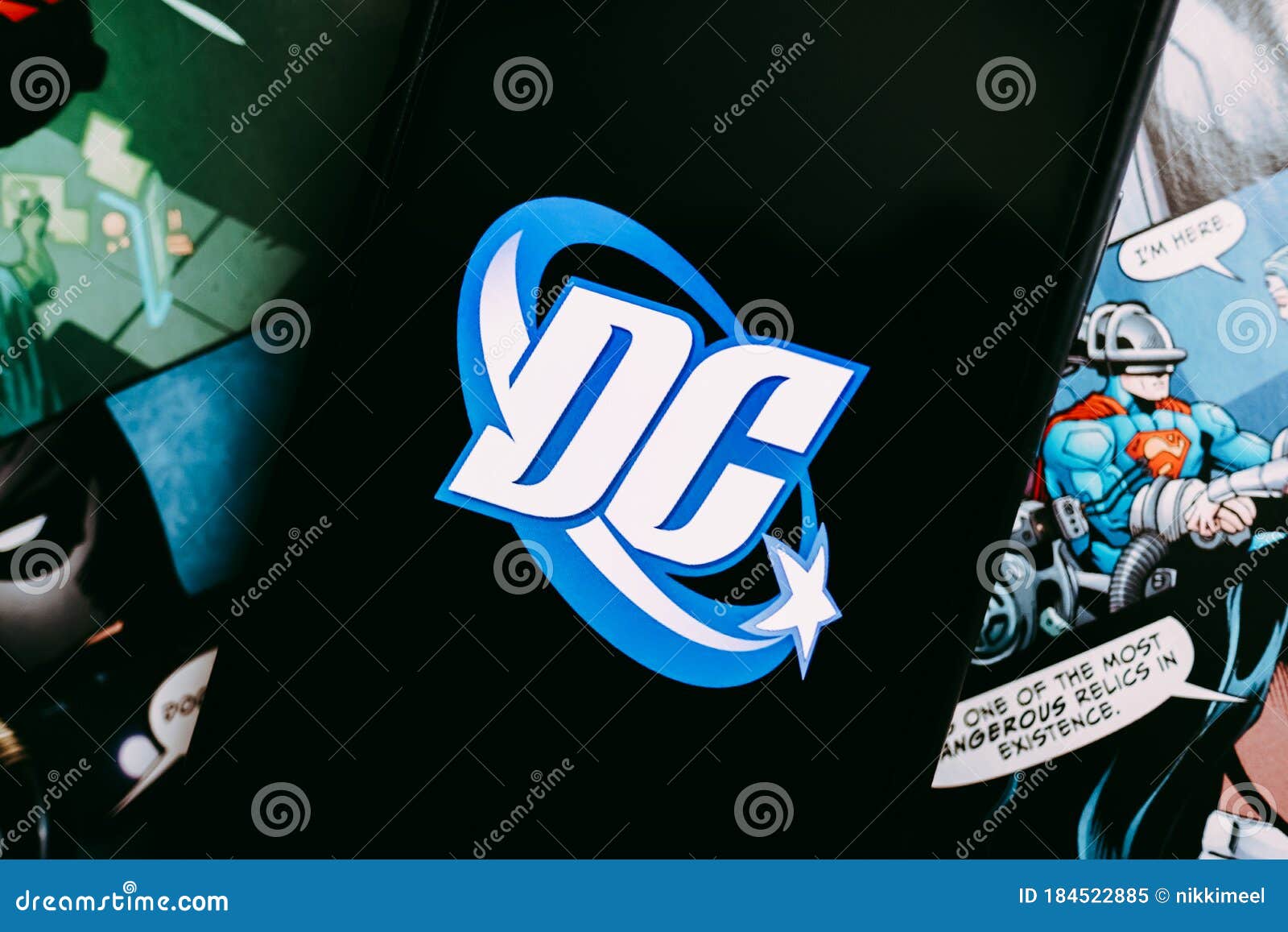 DC comics logo. editorial image. Image of editorial - 184522885