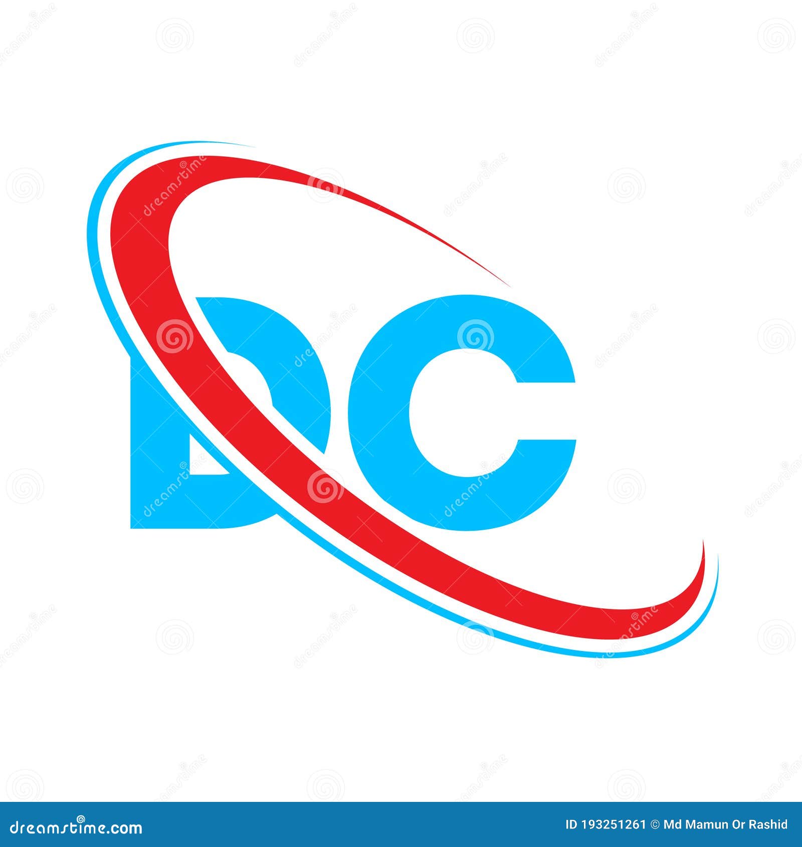 DC D C Letter Logo Design. Initial Letter DC Linked Circle Upercase ...