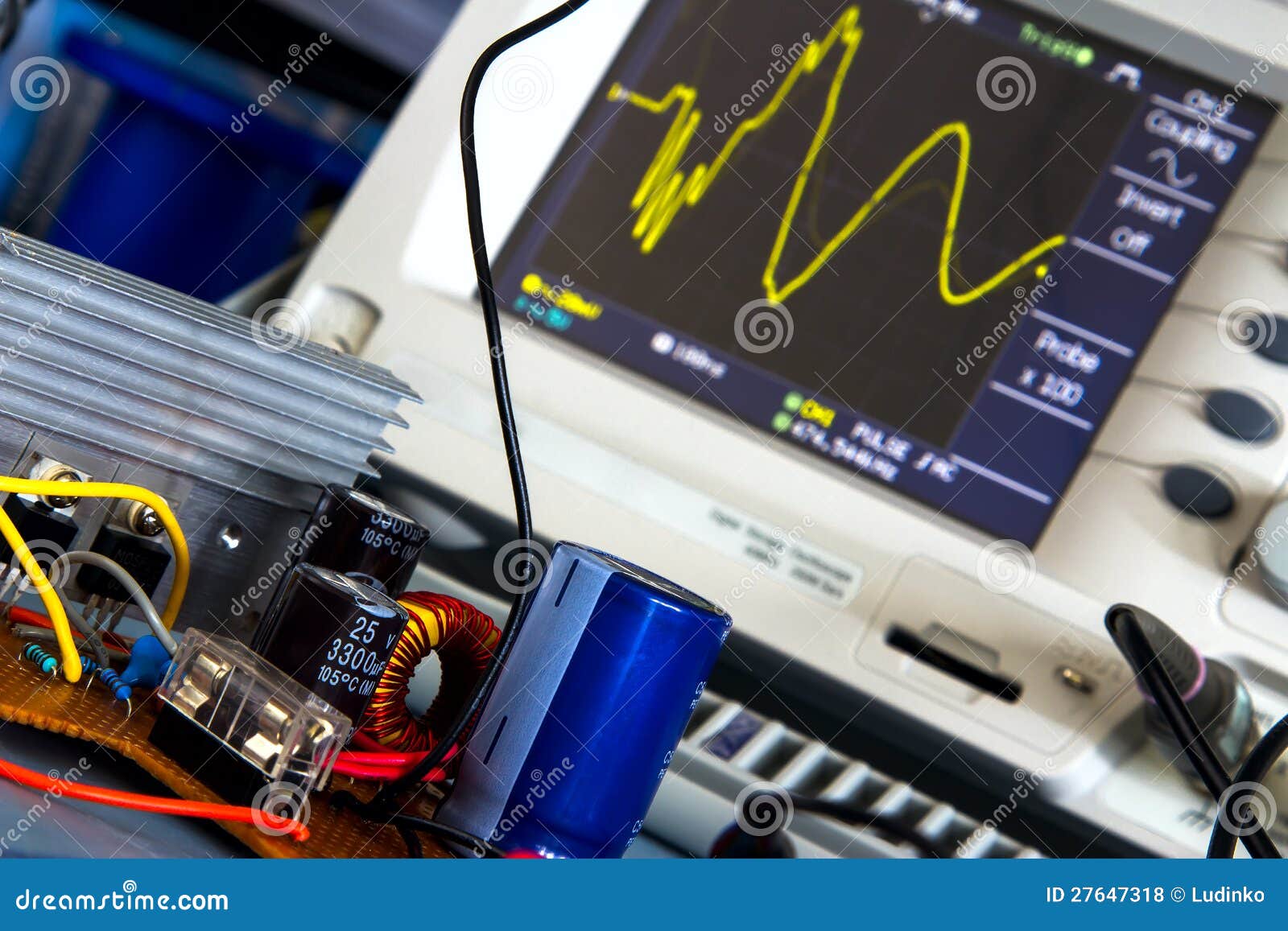 DC / DC Converter and the Switching Waveform Stock Photo - Image of ...