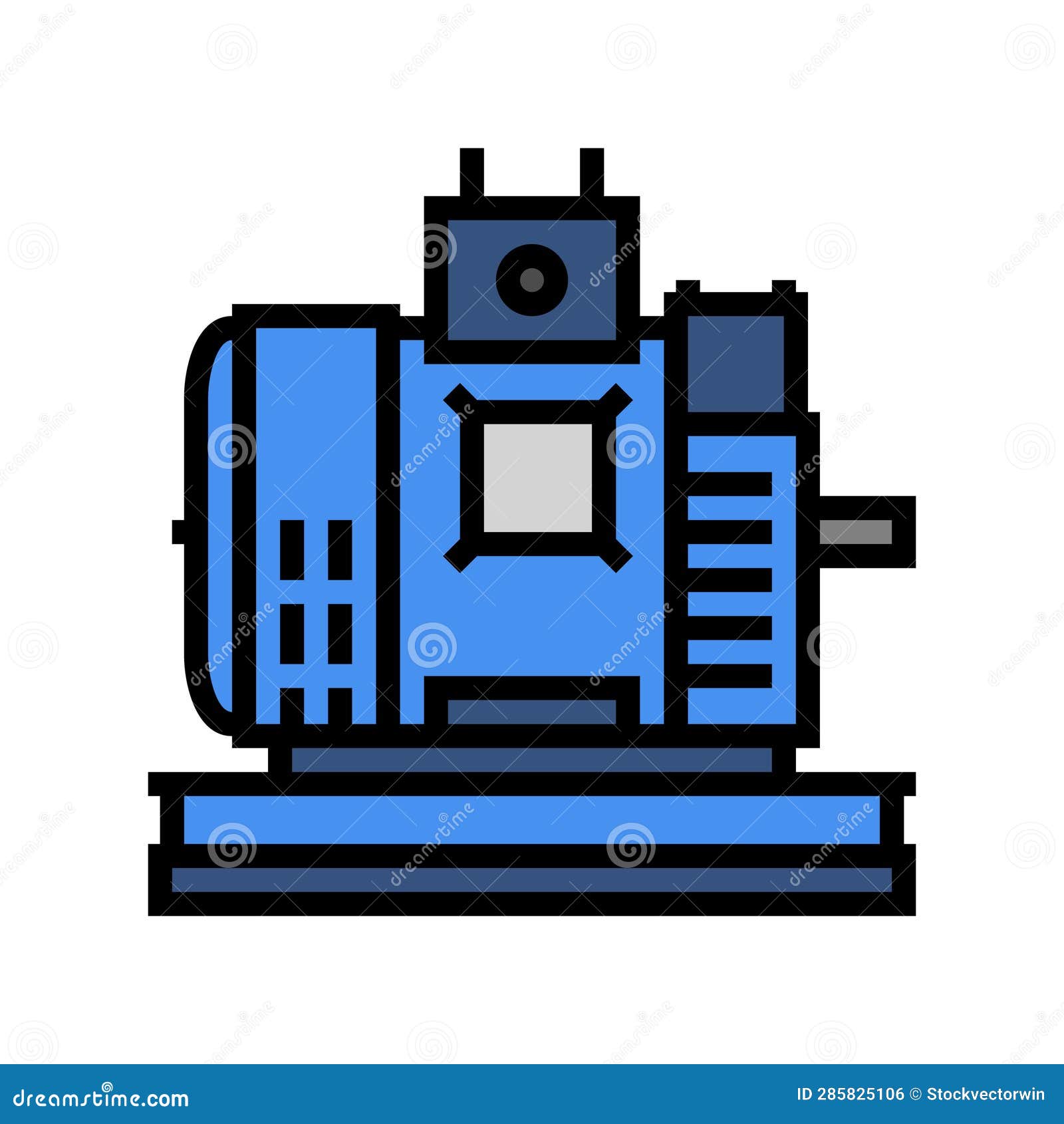 Dc Generator Electrical Engineer Color Icon Vector Illustration Stock ...