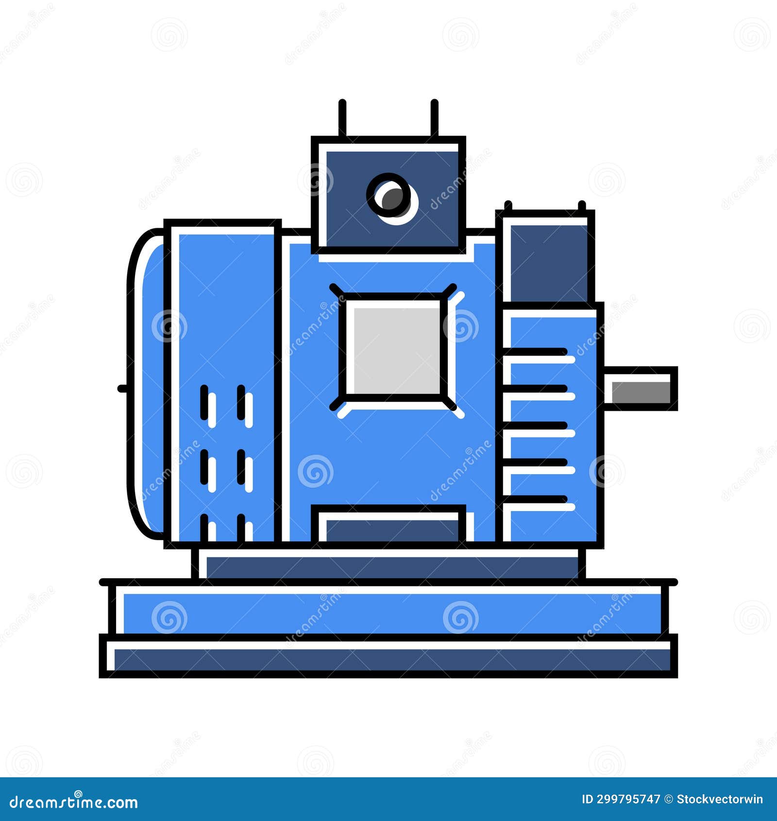 Dc Generator Electrical Engineer Color Icon Vector Illustration Stock ...