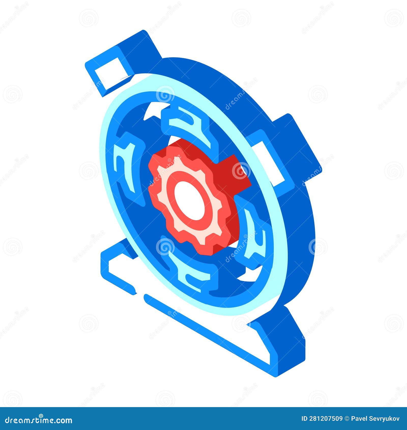 Dc Generator Electrical Engineer Isometric Icon Vector Illustration ...