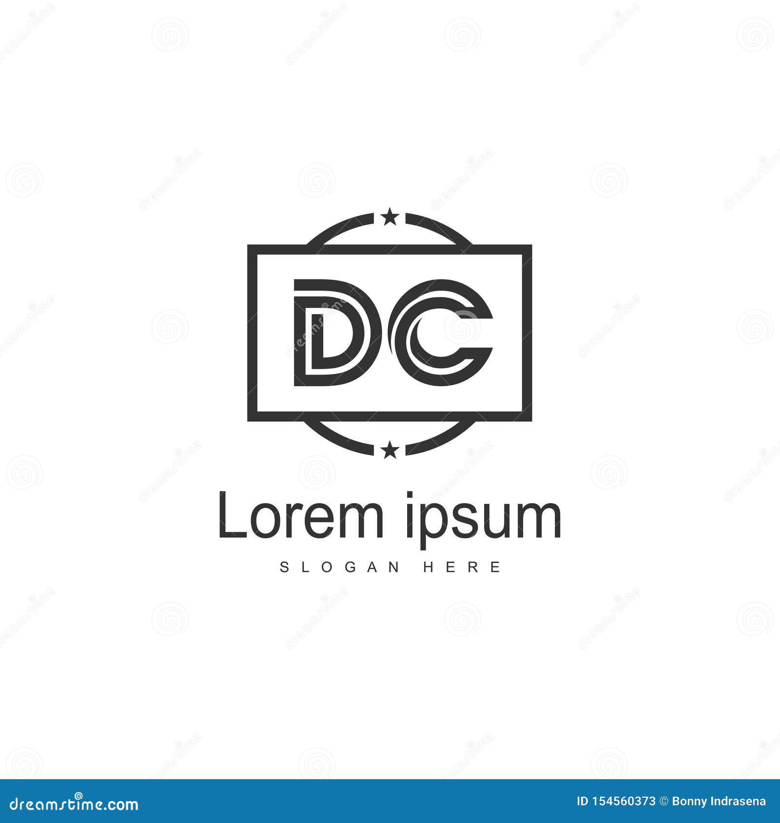 DC Letter Logo Design. Creative Modern DC Letters Icon Illustration ...