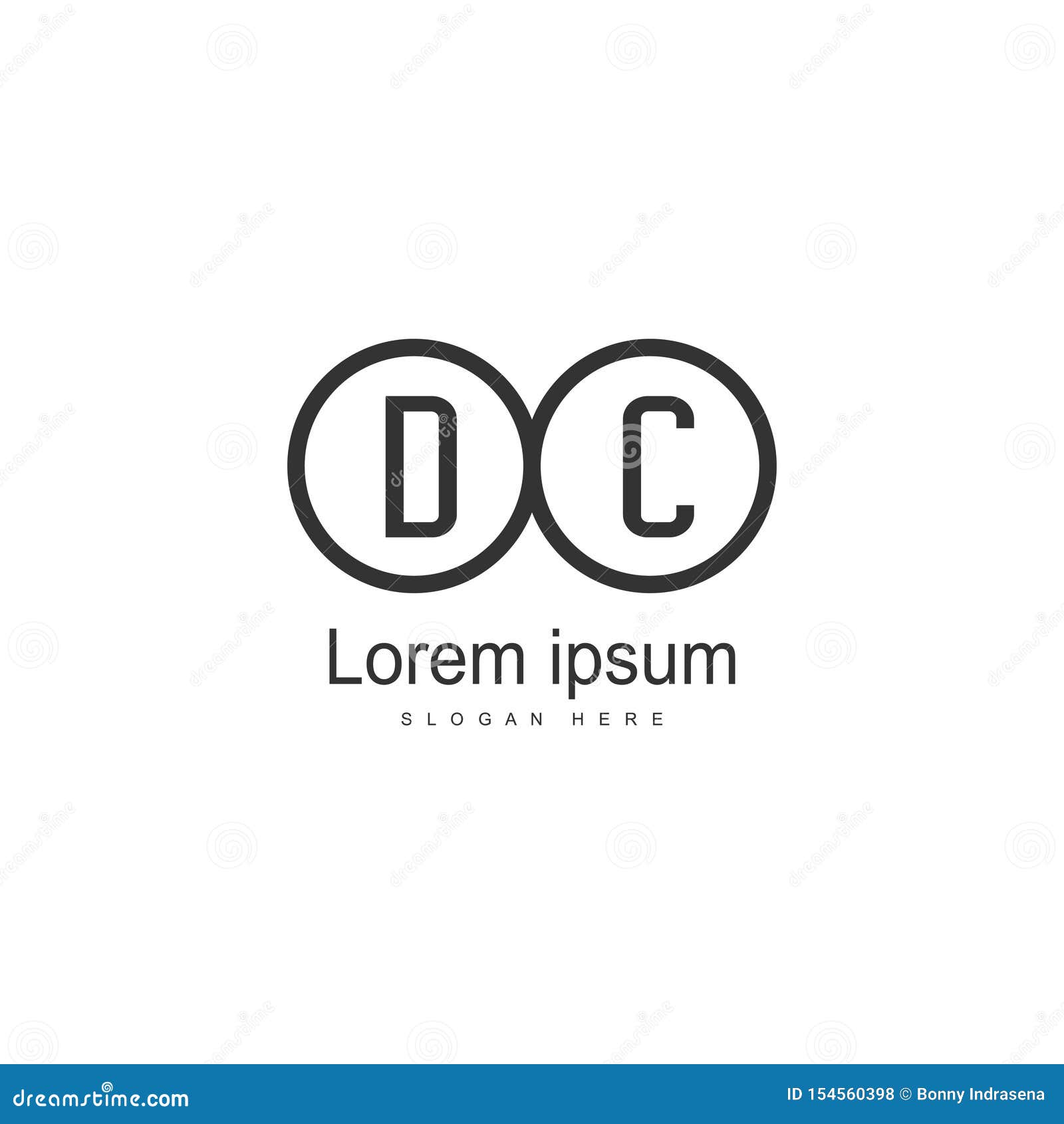 DC Letter Logo Design. Creative Modern DC Letters Icon Illustration ...