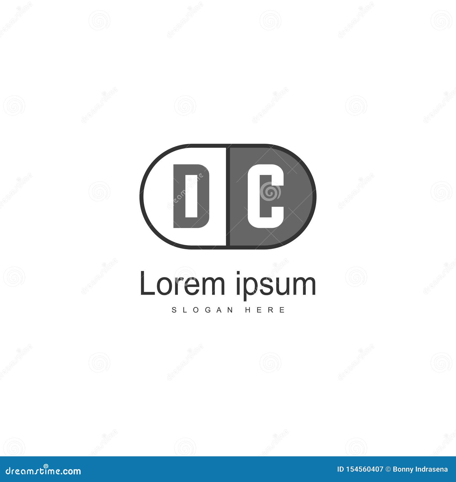 DC Letter Logo Design. Creative Modern DC Letters Icon Illustration ...