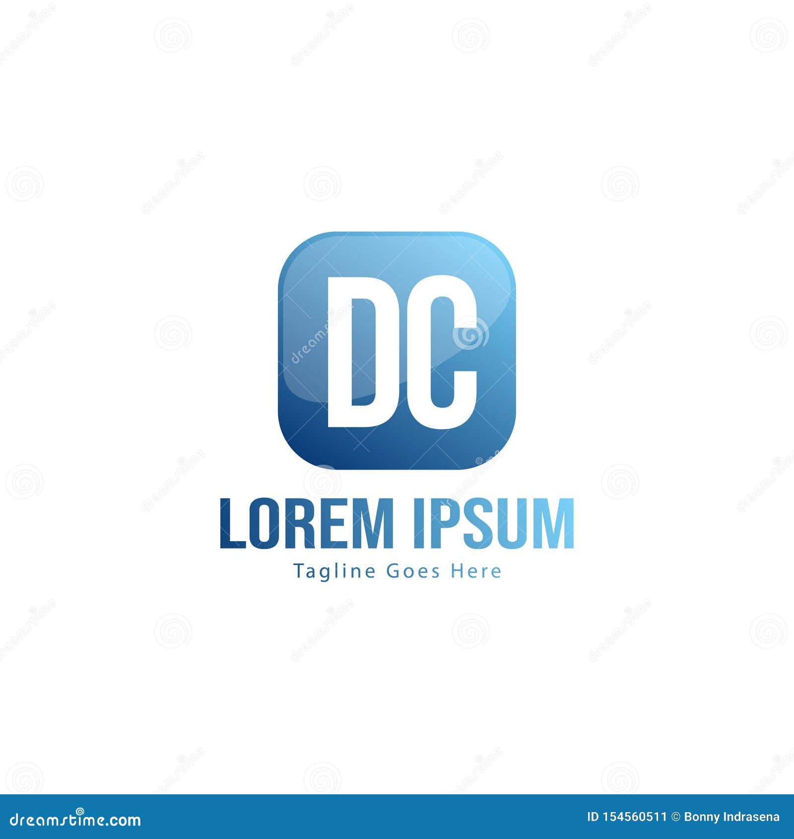 DC Letter Logo Design. Creative Modern DC Letters Icon Illustration ...