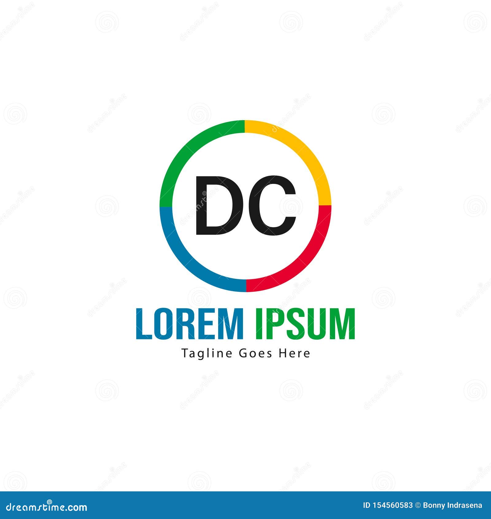 DC Letter Logo Design. Creative Modern DC Letters Icon Illustration ...