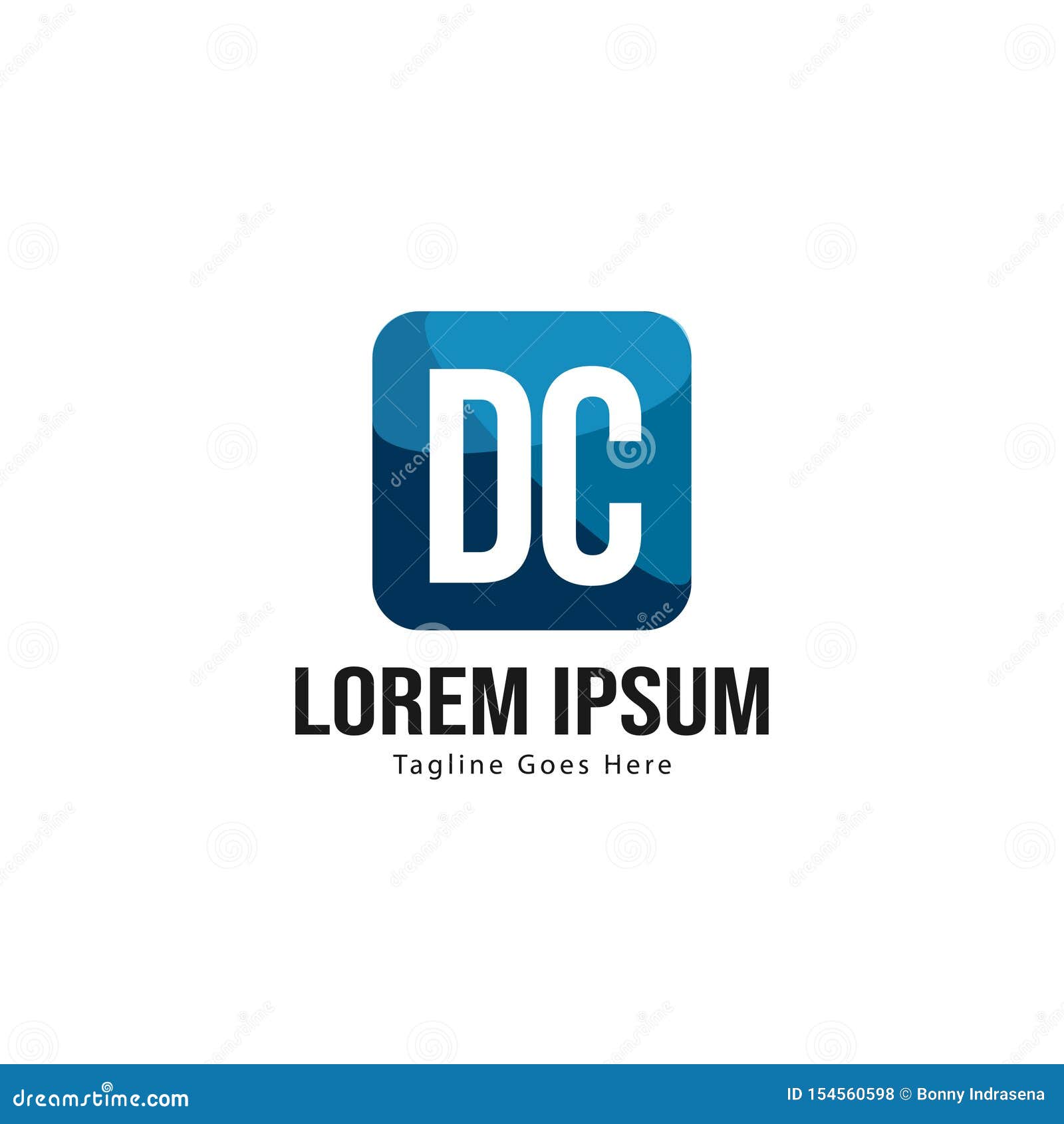 DC Letter Logo Design. Creative Modern DC Letters Icon Illustration ...