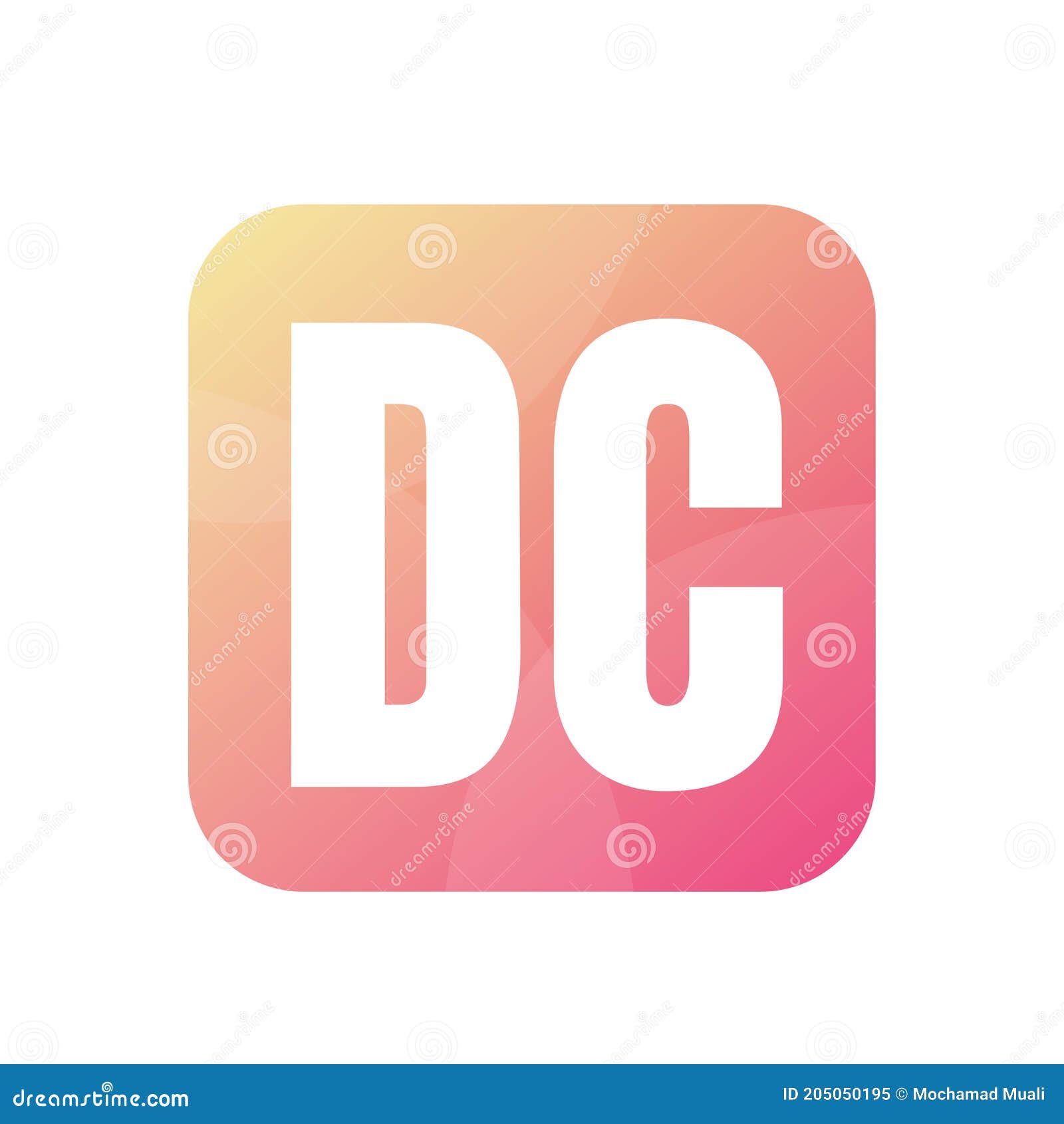 DC Letter Logo Design with Simple Style Stock Vector - Illustration of ...