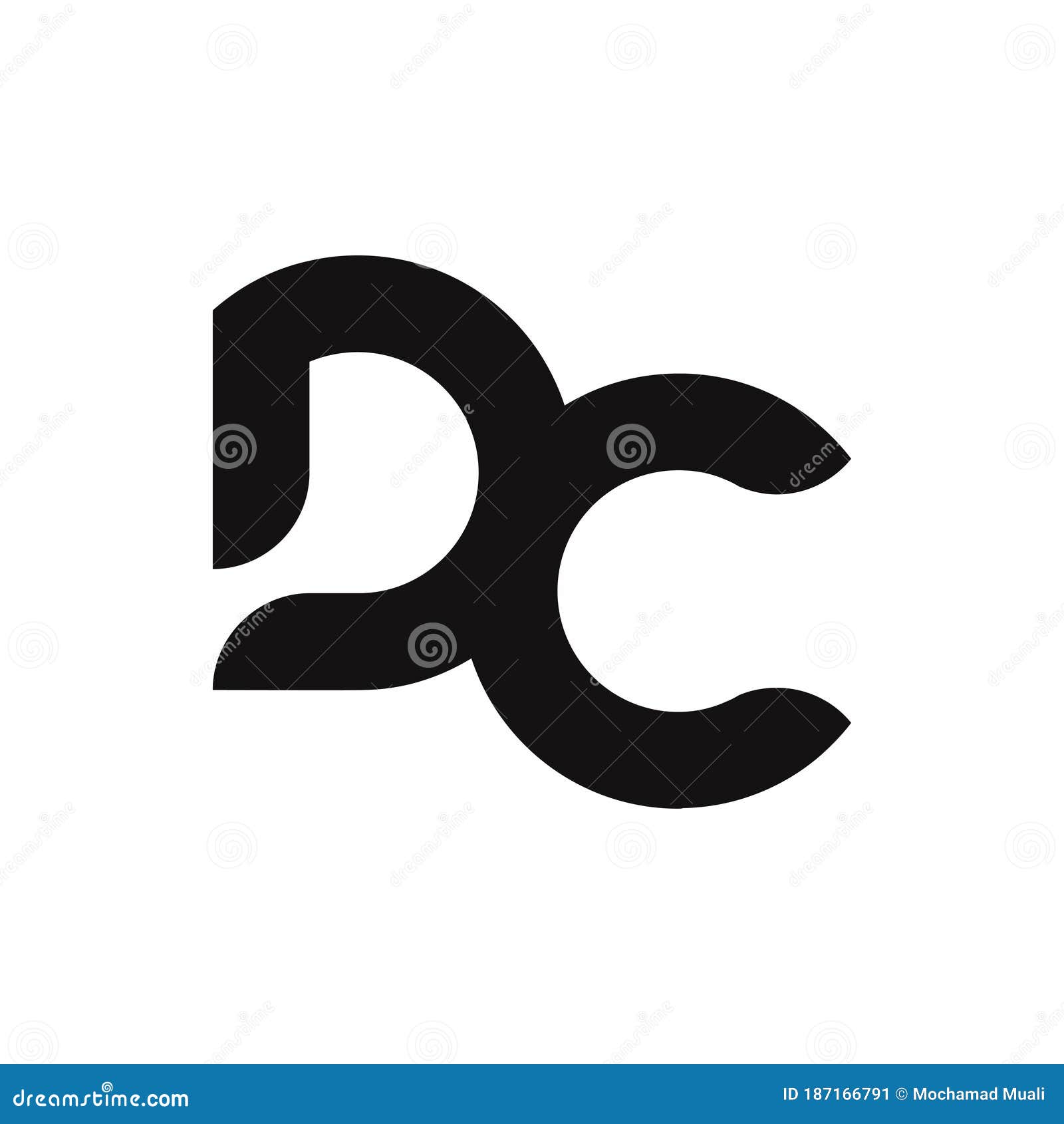 DC Letter Logo Design with Simple Style Stock Vector - Illustration of ...