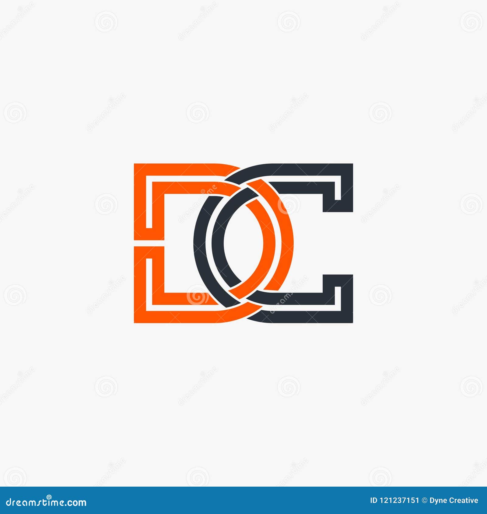 DC Letter Monogram Logo Design Vector Stock Vector - Illustration of ...