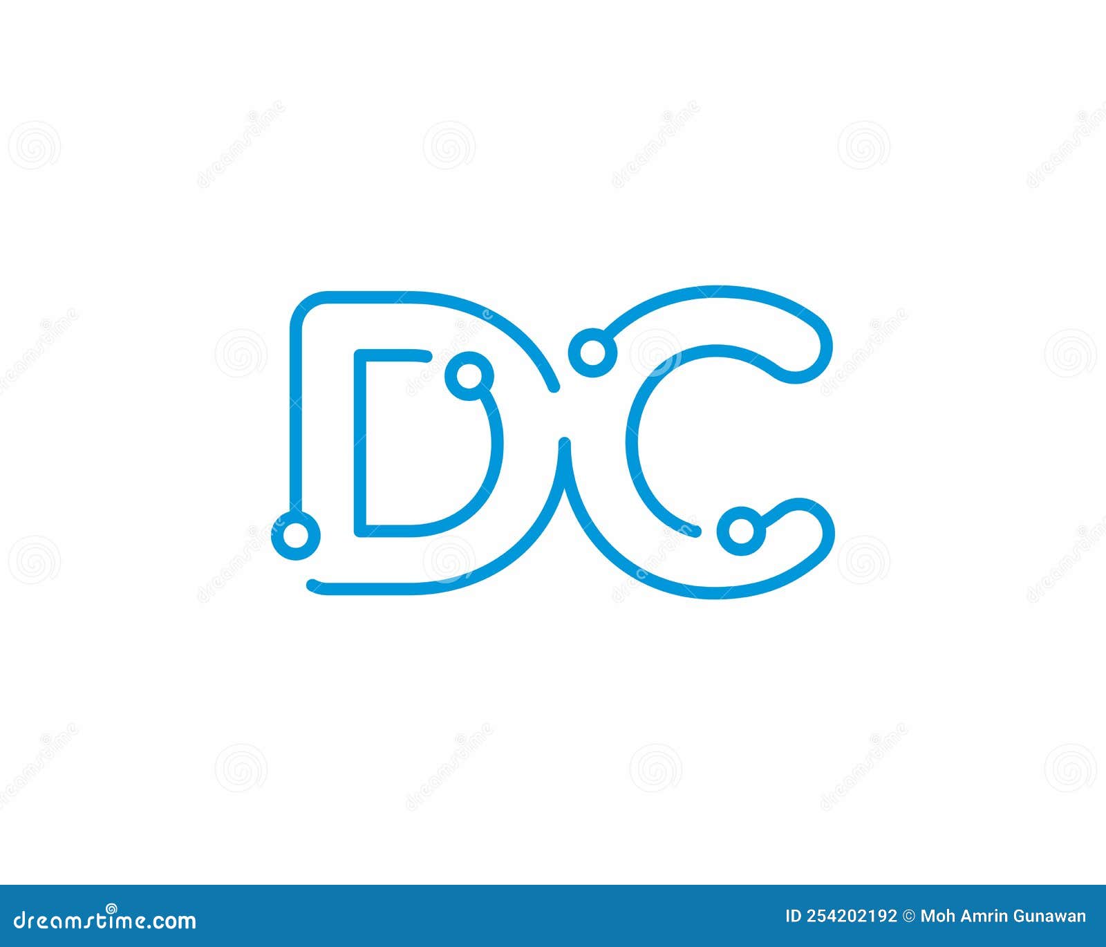 DC Letters, Electronic Circuit, Technology Logo Design Vector 001 Stock ...