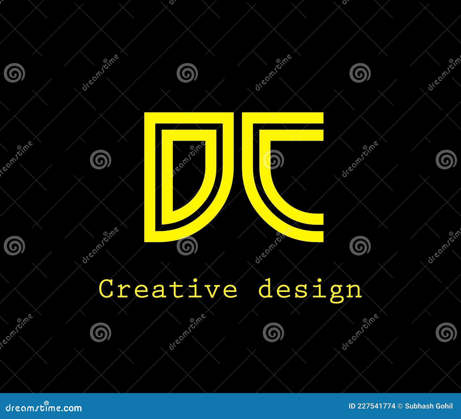 DC logo design stock illustration. Illustration of banner - 227541774