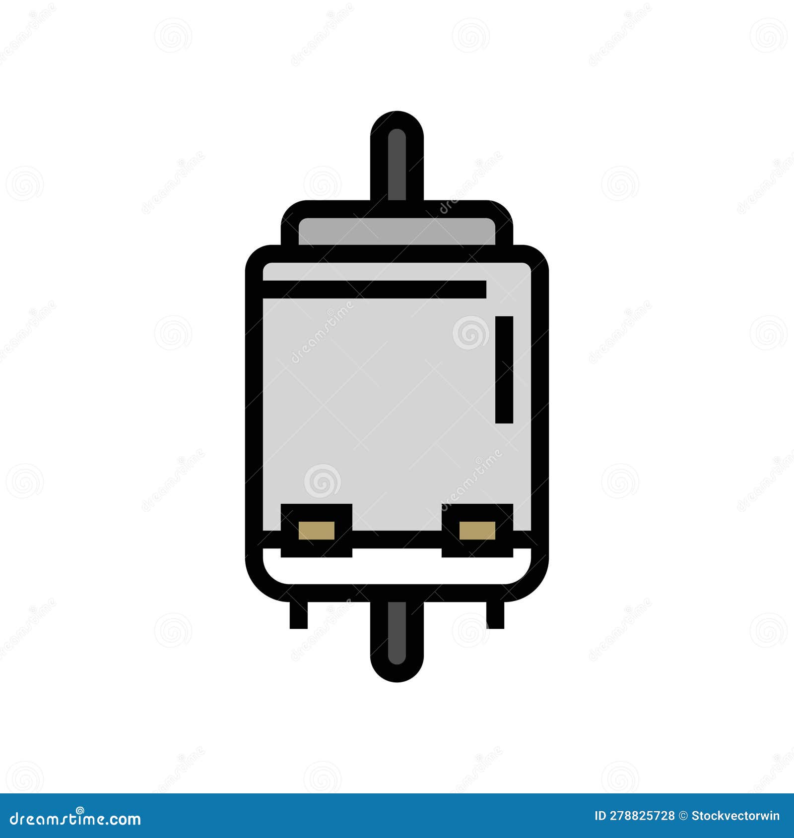 Dc Motor Electronic Component Color Icon Vector Illustration Stock ...
