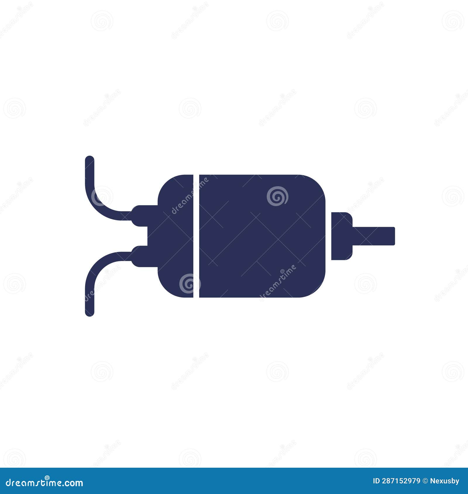 DC motor icon on white stock vector. Illustration of circuit - 287152979