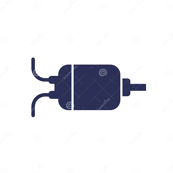 DC motor icon on white stock vector. Illustration of circuit - 287152979