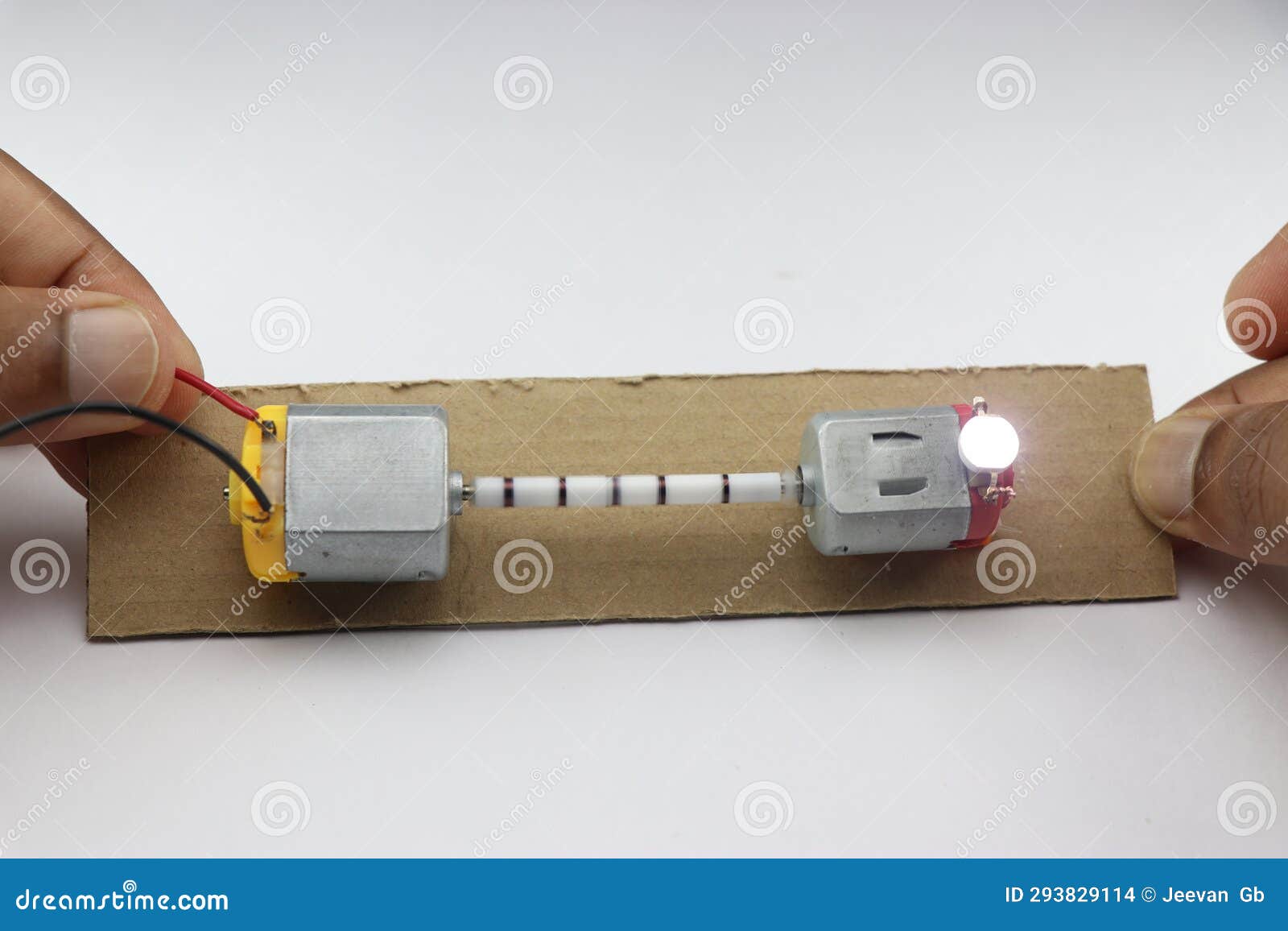 DC Motor Setup that Shows the Concept of Mechanical Energy To ...