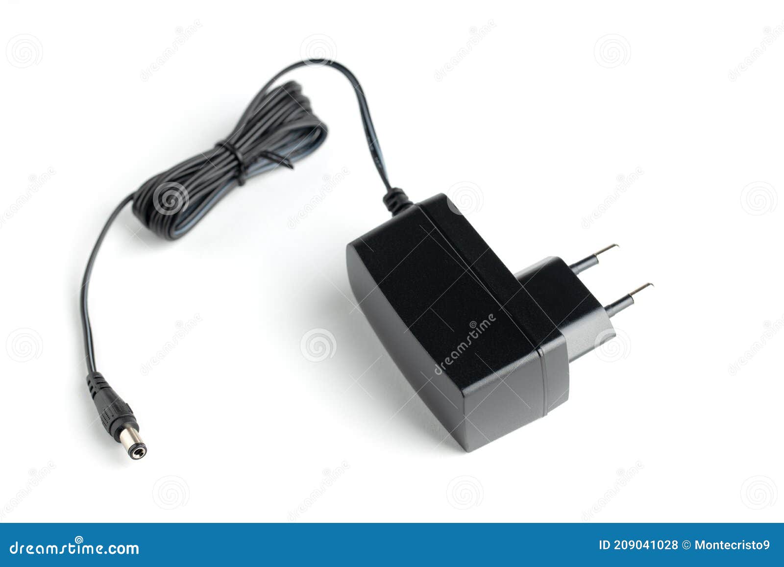 Dc Power Adapter on a White Background Stock Photo - Image of cell ...