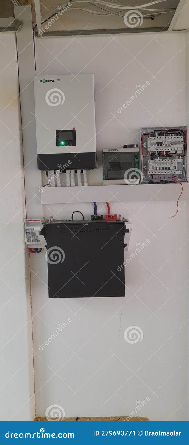 Dc Power Installation, Lithium Battery, 5kva Solar System Editorial ...