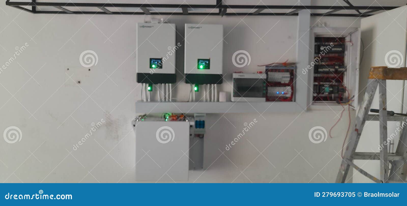 Dc Power Installation, Lithium Battery 10 Kva System Stock Image ...