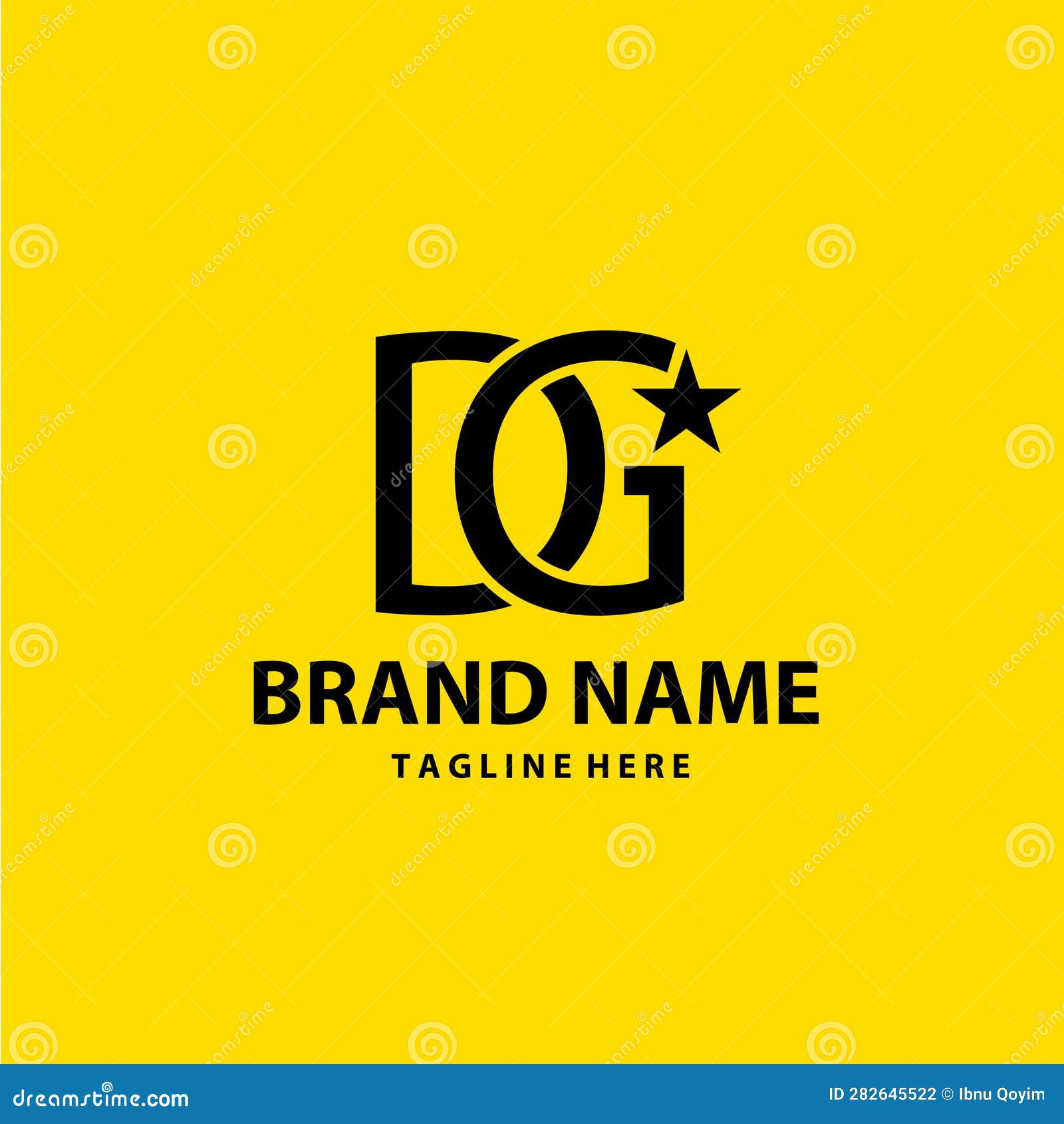 DC Star Logo Design Vector stock vector. Illustration of trendy - 282645522