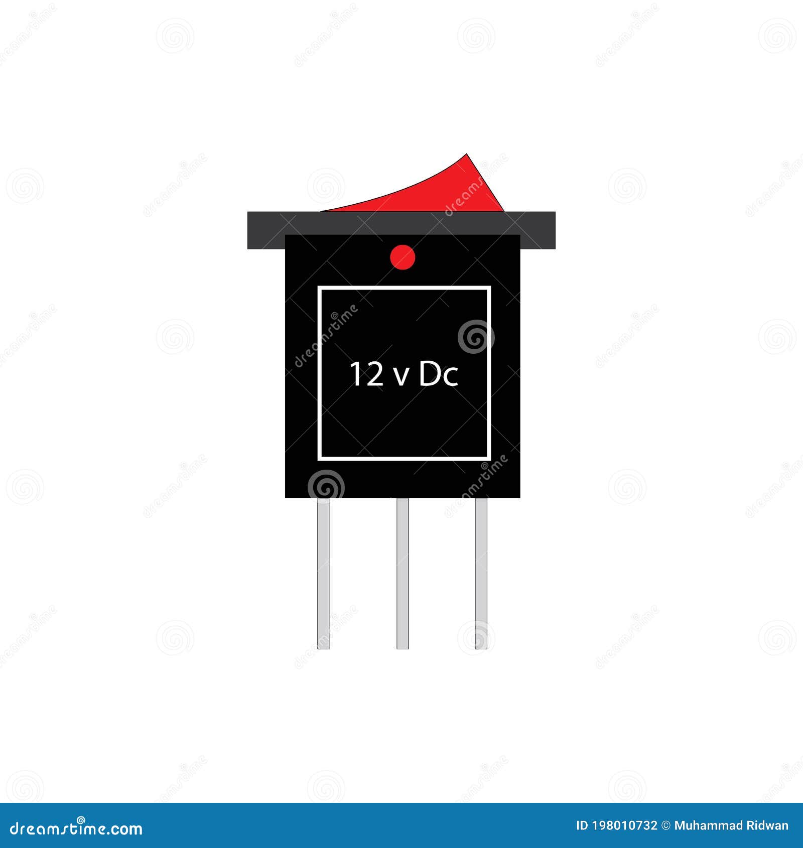 Dc switch vector stock vector. Illustration of technology - 198010732