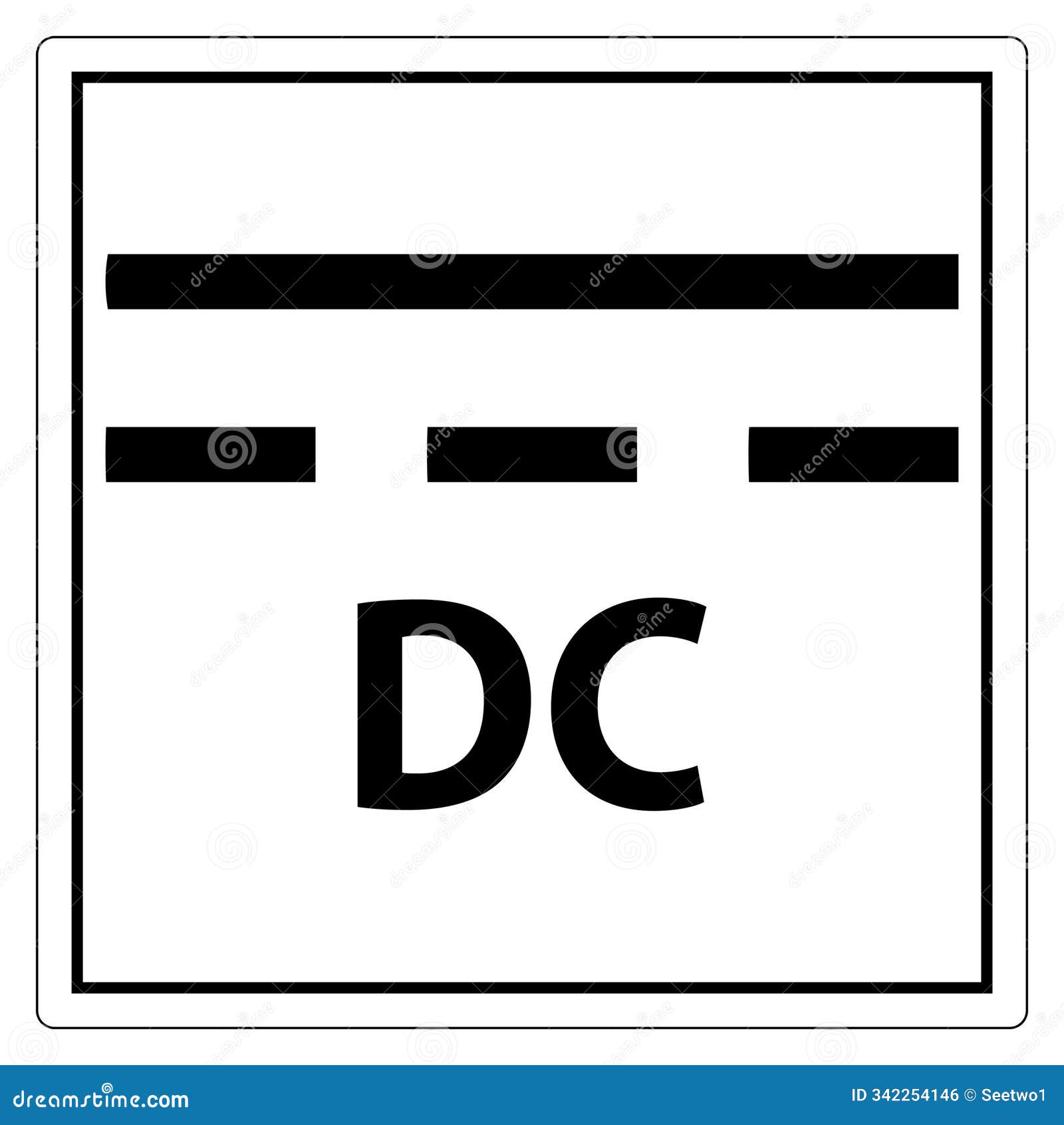 DC Symbol on Simple Background Design Stock Illustration - Illustration ...