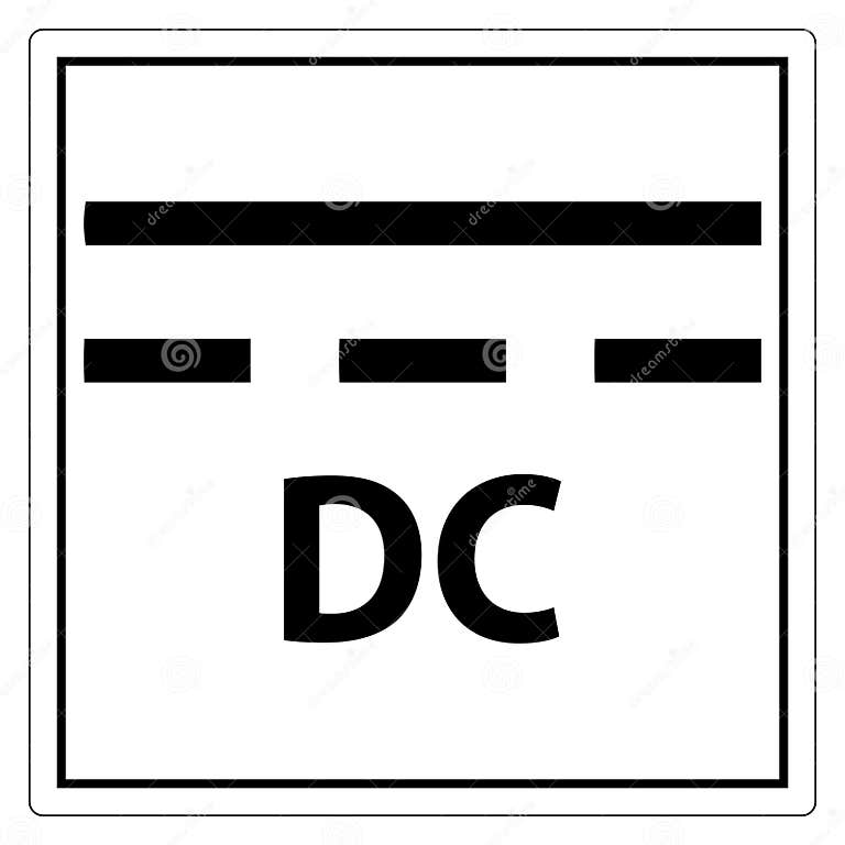 DC Symbol on Simple Background Design Stock Illustration - Illustration ...
