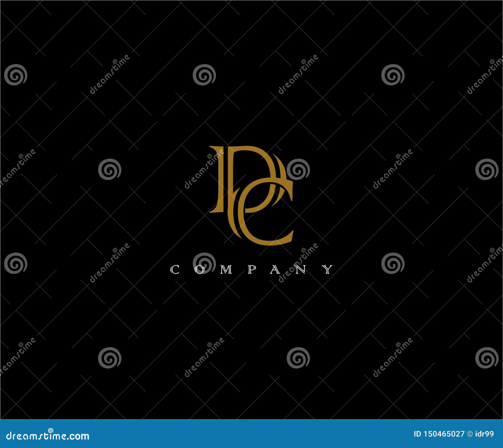 DC Vintage Monogram Typeface Linked Logo Royalty-Free Stock Photo ...