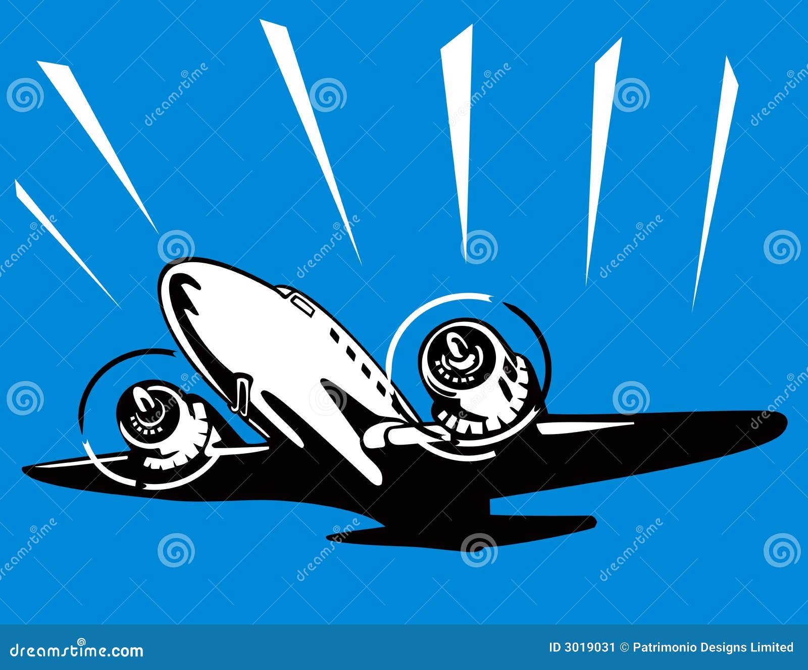 DC3 Airliner stock illustration. Illustration of travel - 3019031