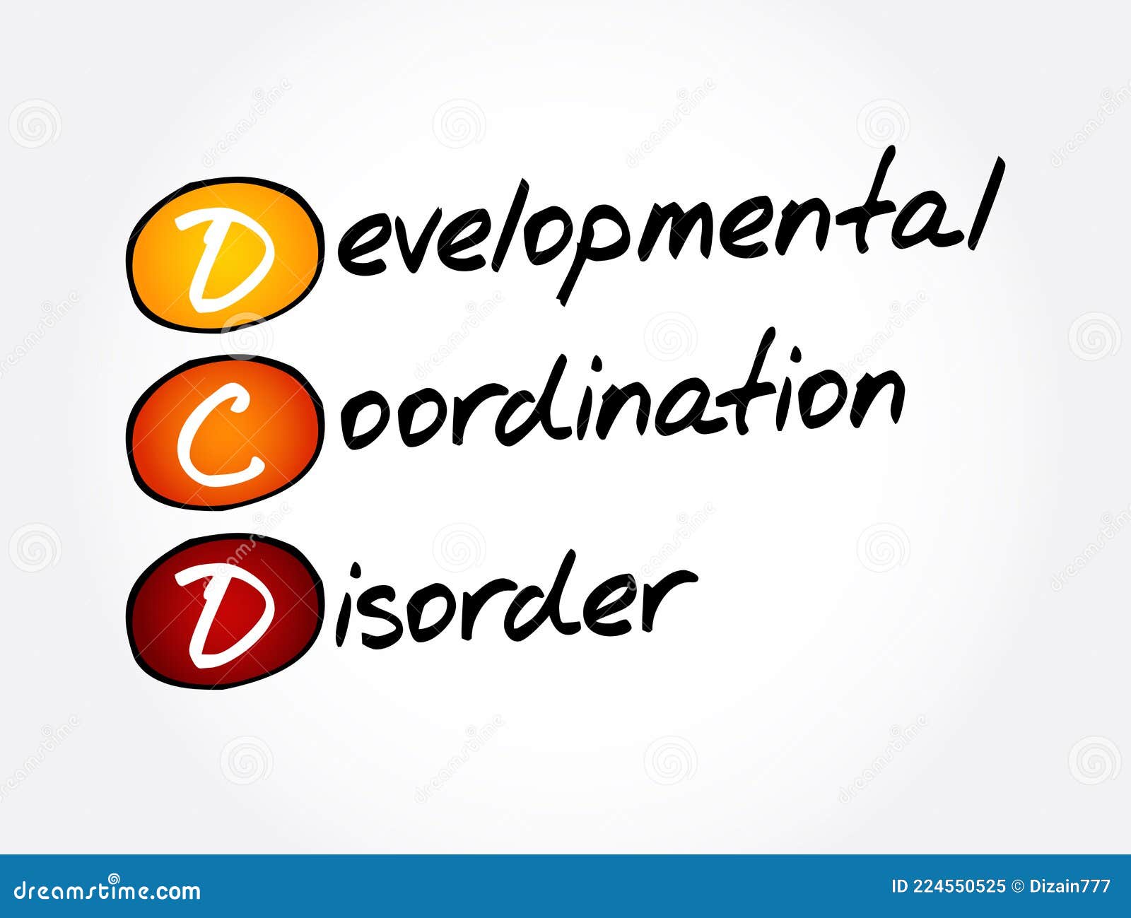 DCD - Developmental Coordination Disorder Acronym, Medical Concept ...