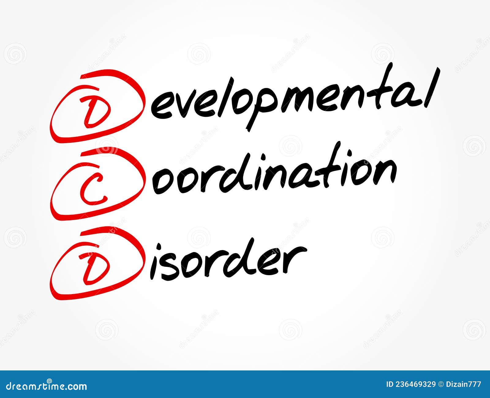DCD - Developmental Coordination Disorder Acronym, Medical Concept ...