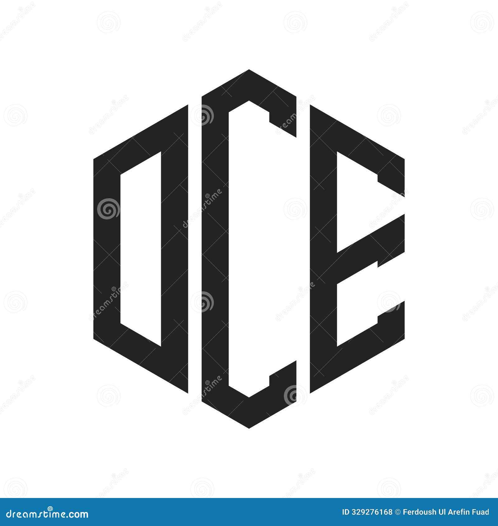 DCE Logo Design. Initial Letter DCE Monogram Logo Using Hexagon Shape ...