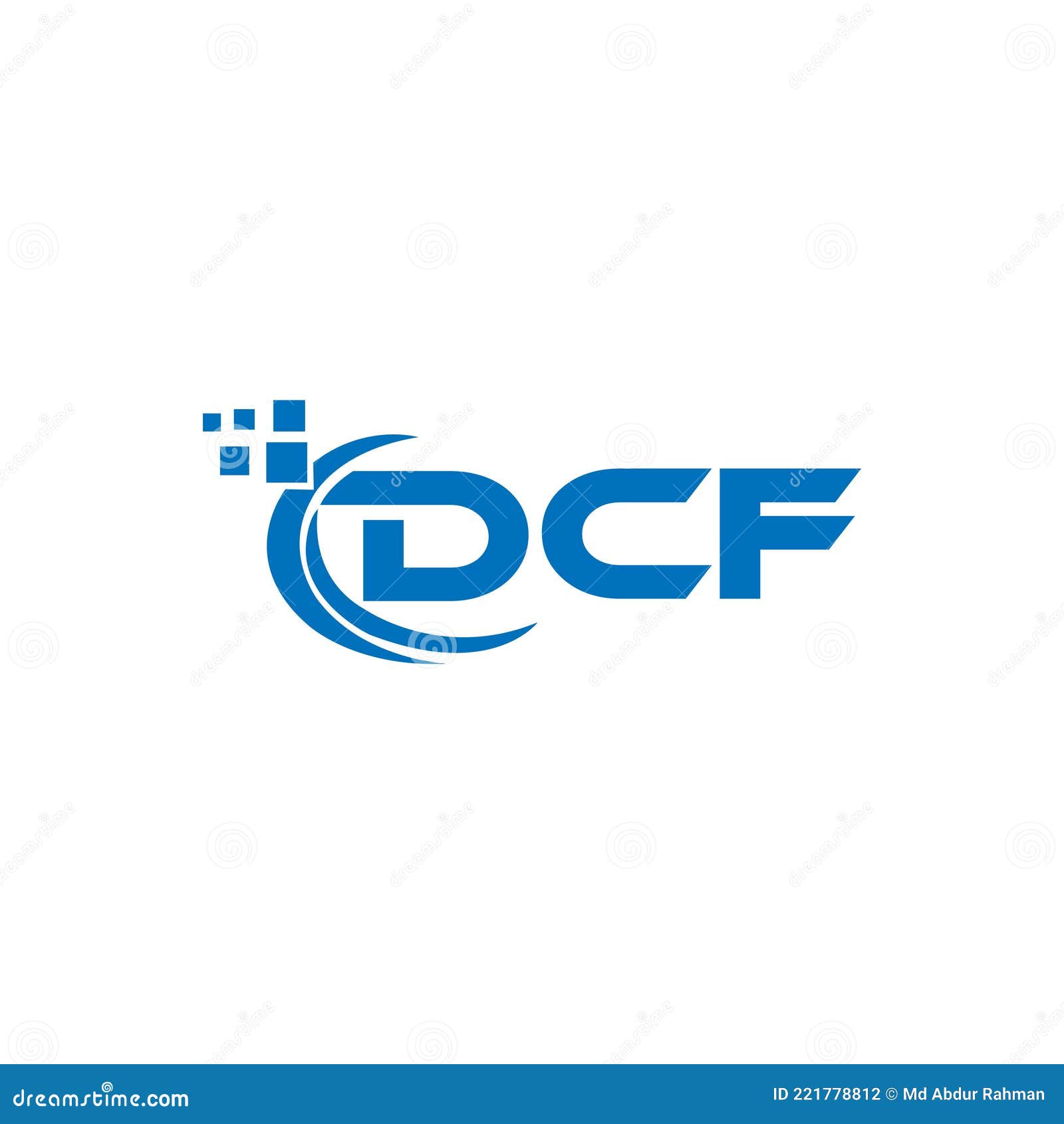 DCF Letter Logo Design on White Background. DCF Creative Initials ...