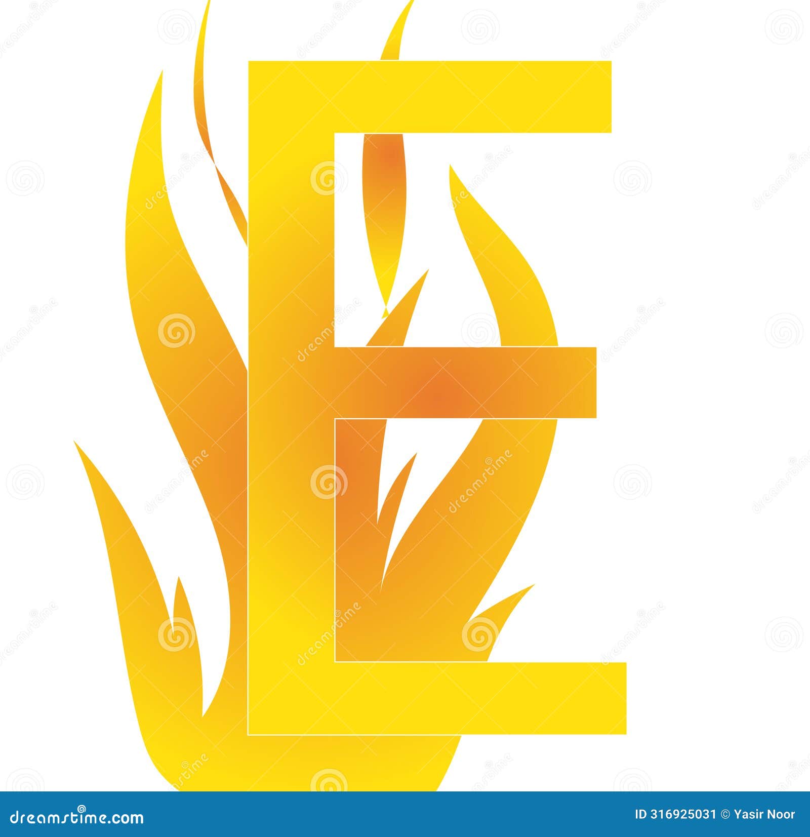 Firework - E letter fire stock illustration. Illustration of drawing ...