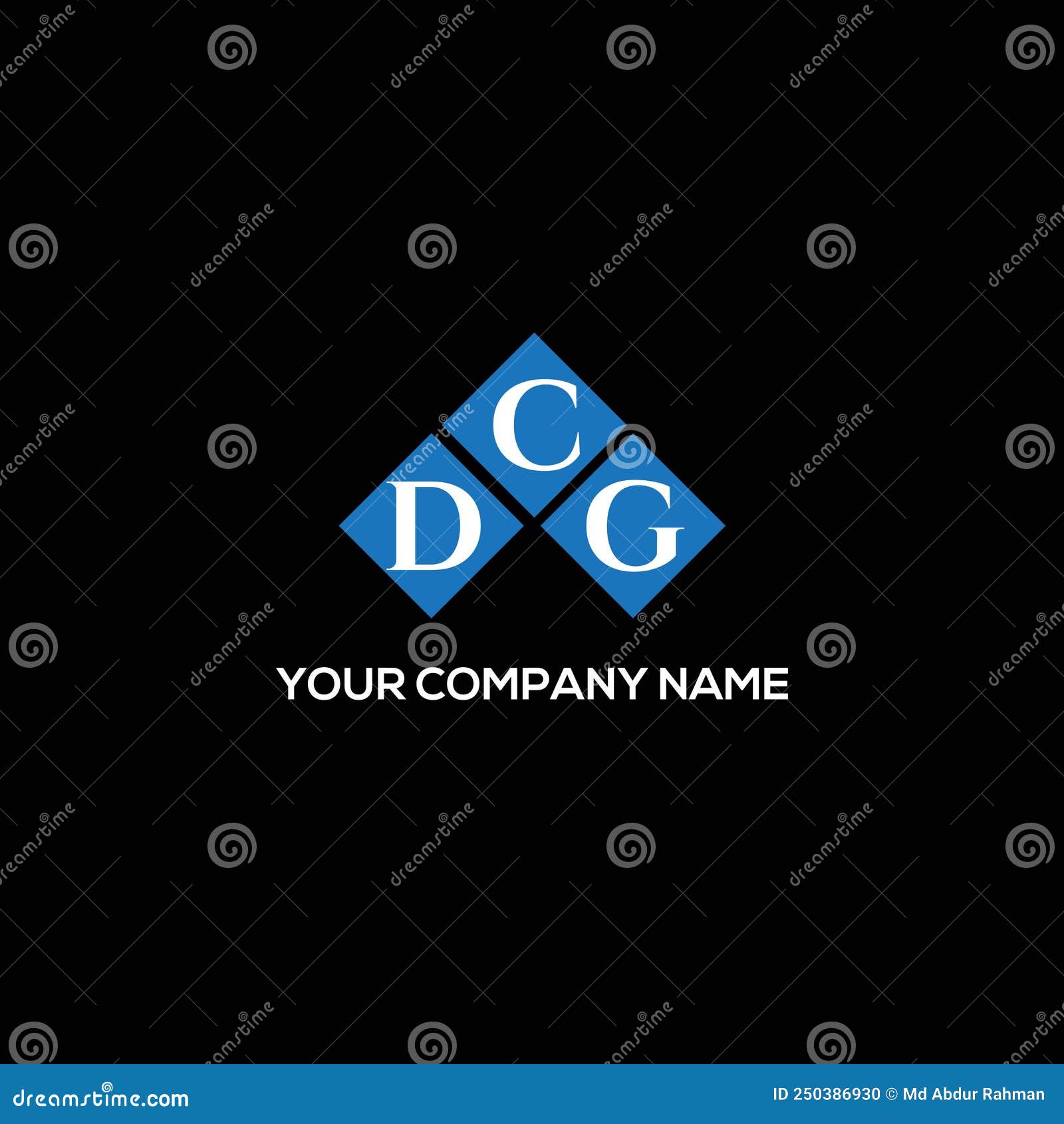DCG Letter Logo Design on BLACK Background. DCG Creative Initials ...