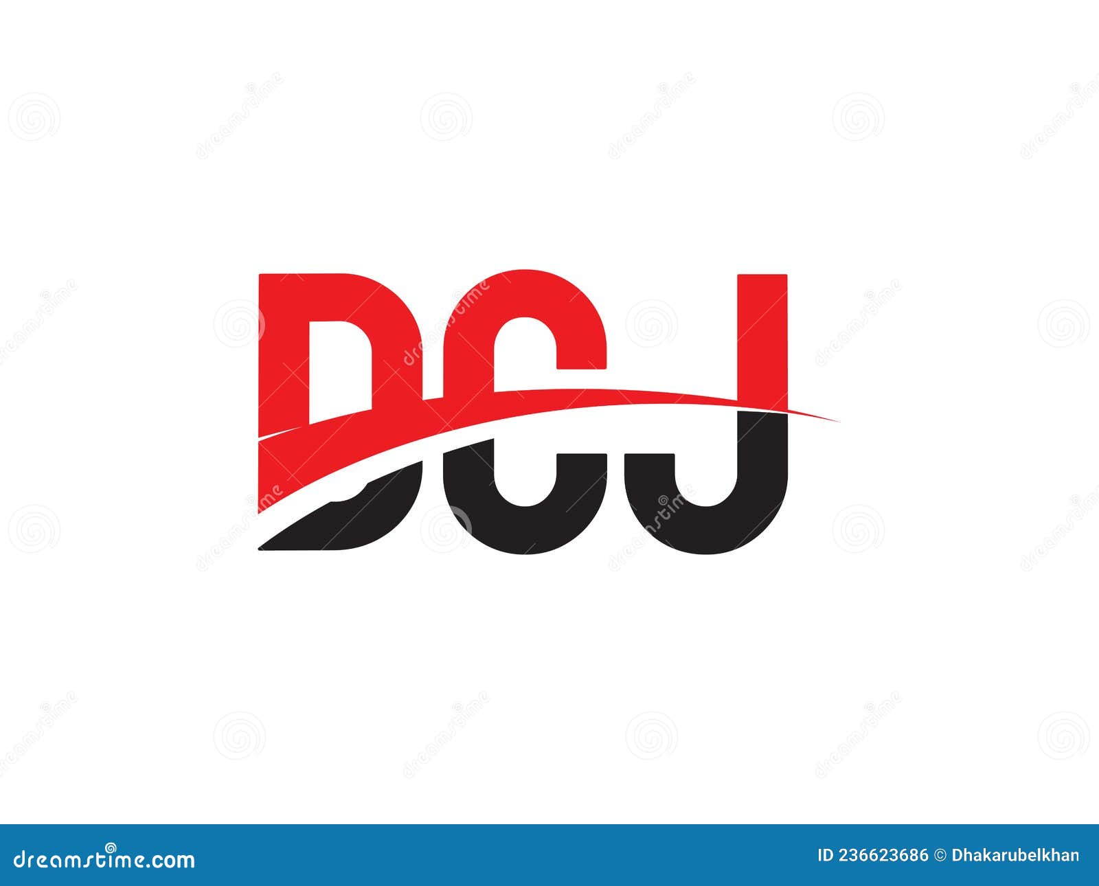 DCJ Letter Initial Logo Design Vector Illustration Stock Vector ...