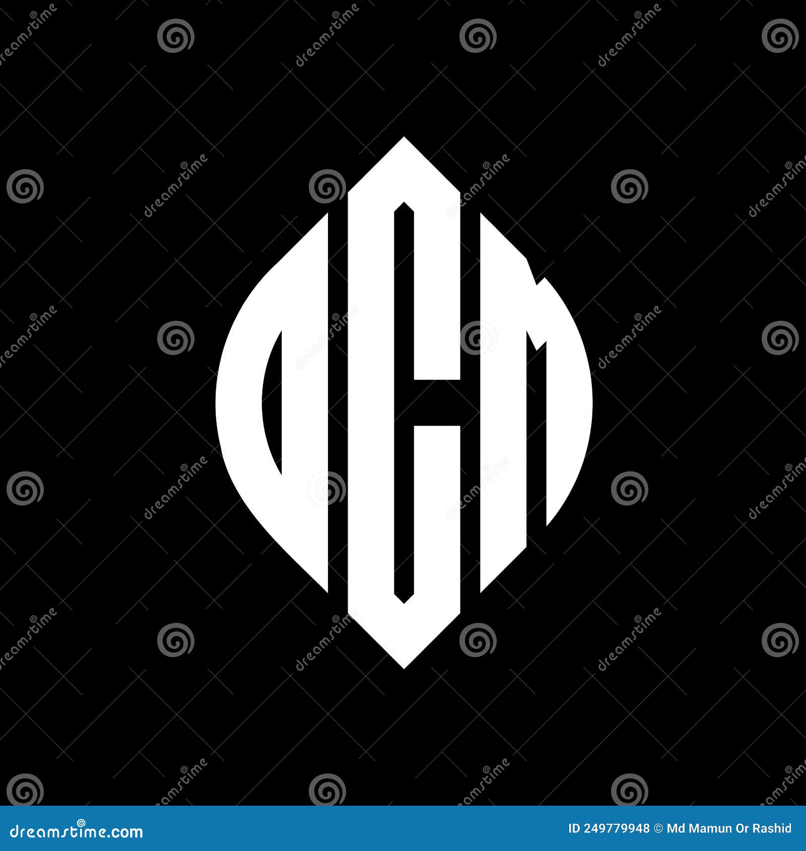 DCM Circle Letter Logo Design with Circle and Ellipse Shape. DCM ...