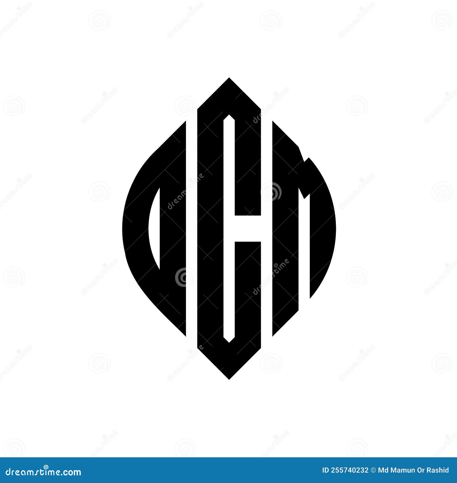 DCM Circle Letter Logo Design with Circle and Ellipse Shape. DCM ...
