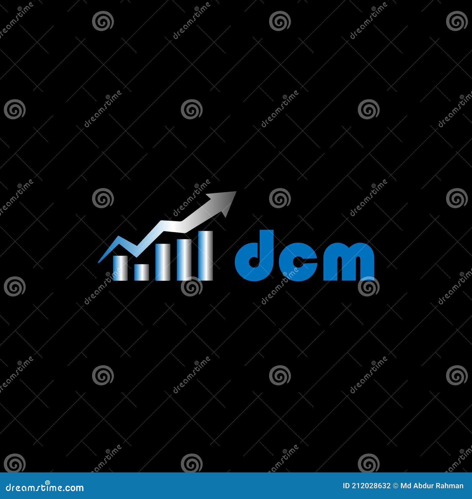DCM Creative Unique Abstract Modern Geometric Vector Symbol Font Logo ...