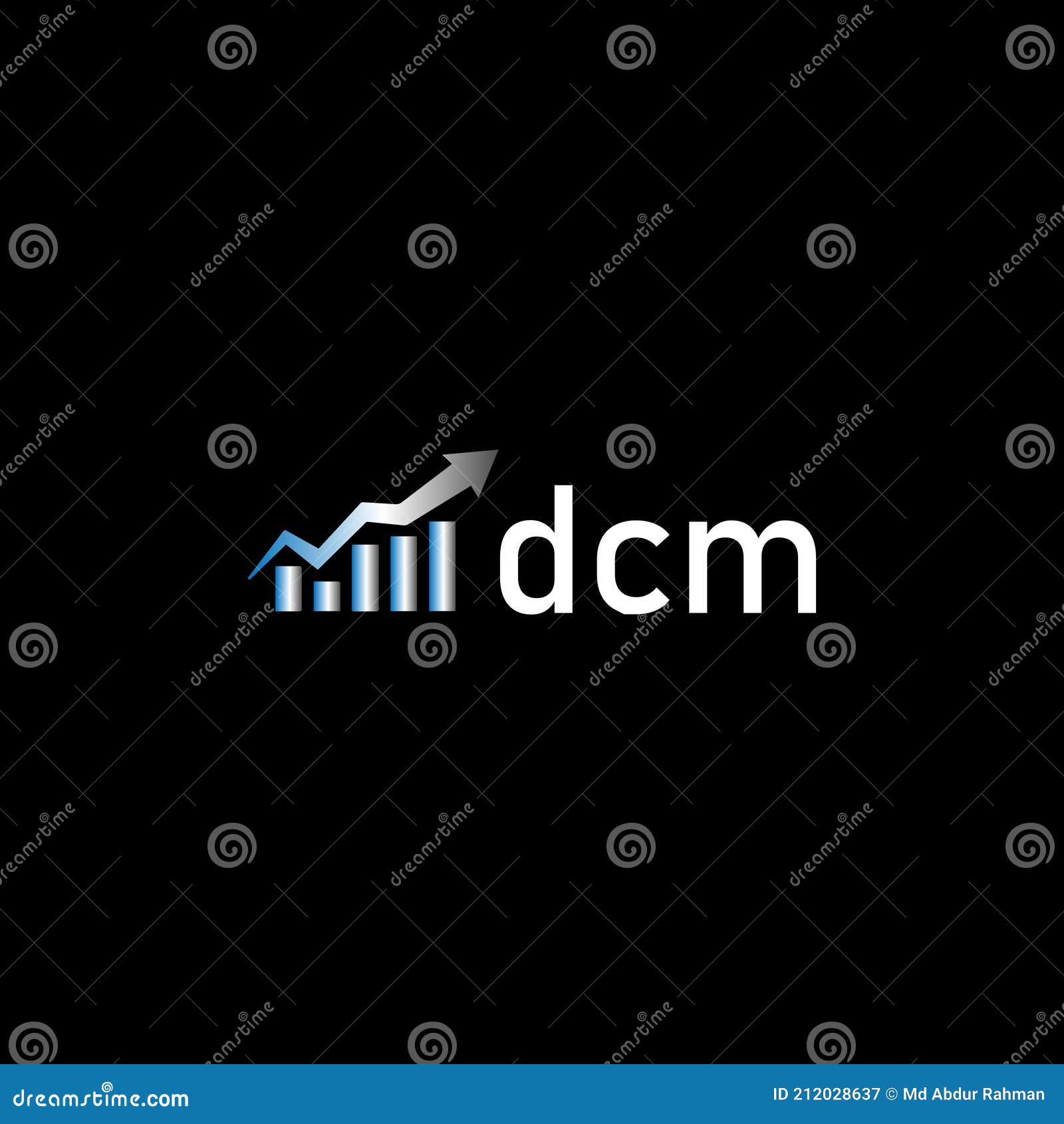 DCM Creative Unique Abstract Modern Geometric Vector Symbol Font Logo ...