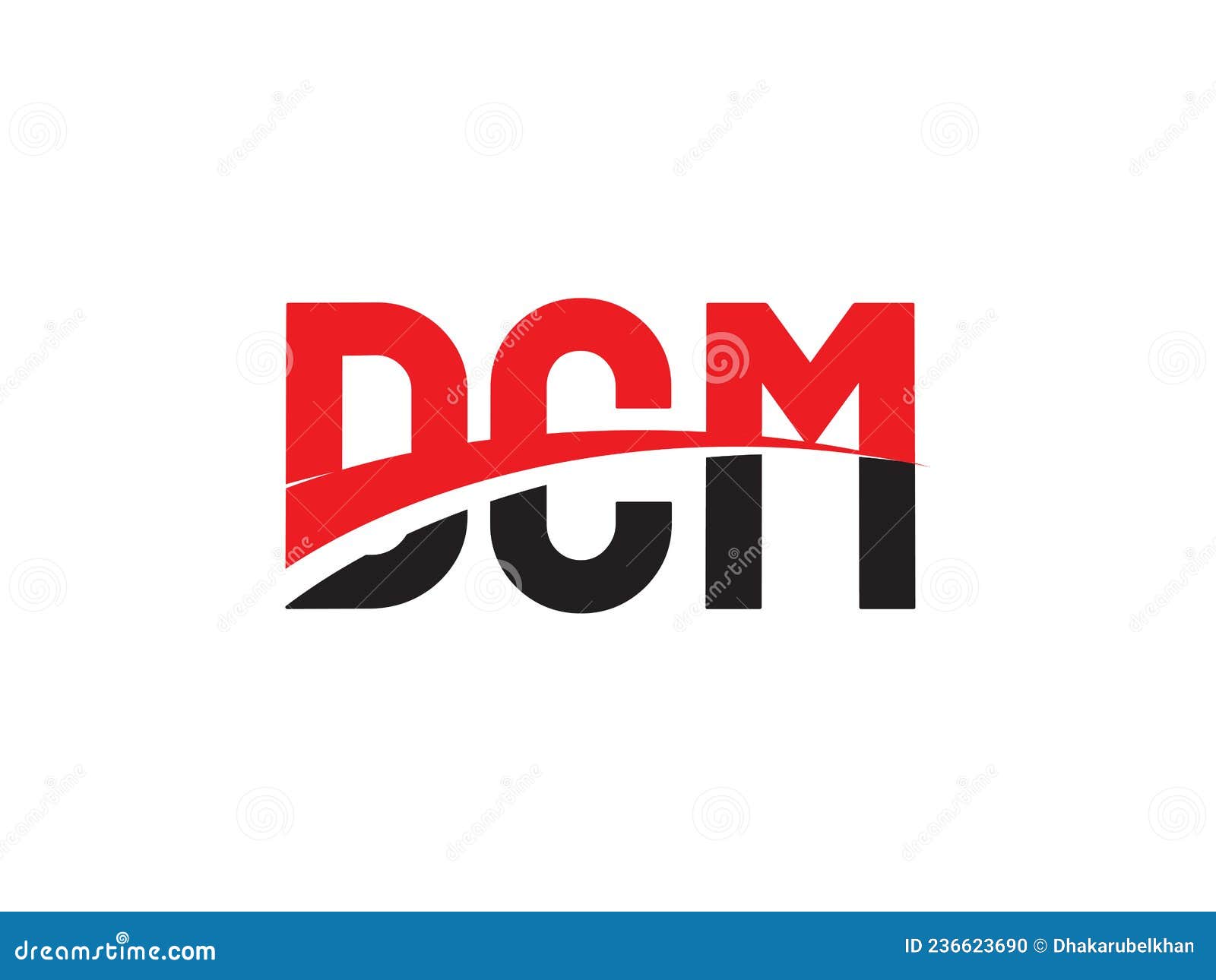 DCM Letter Initial Logo Design Vector Illustration Stock Vector ...