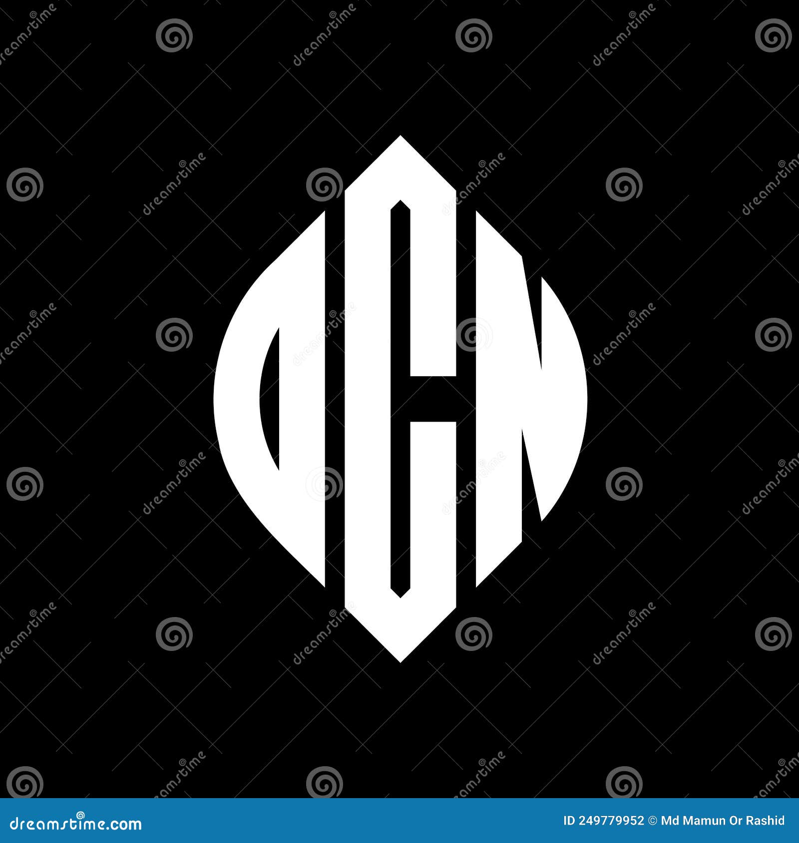 DCN Circle Letter Logo Design with Circle and Ellipse Shape. DCN ...