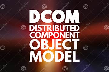 DCOM - Distributed Component Object Model Acronym, Technology Concept ...