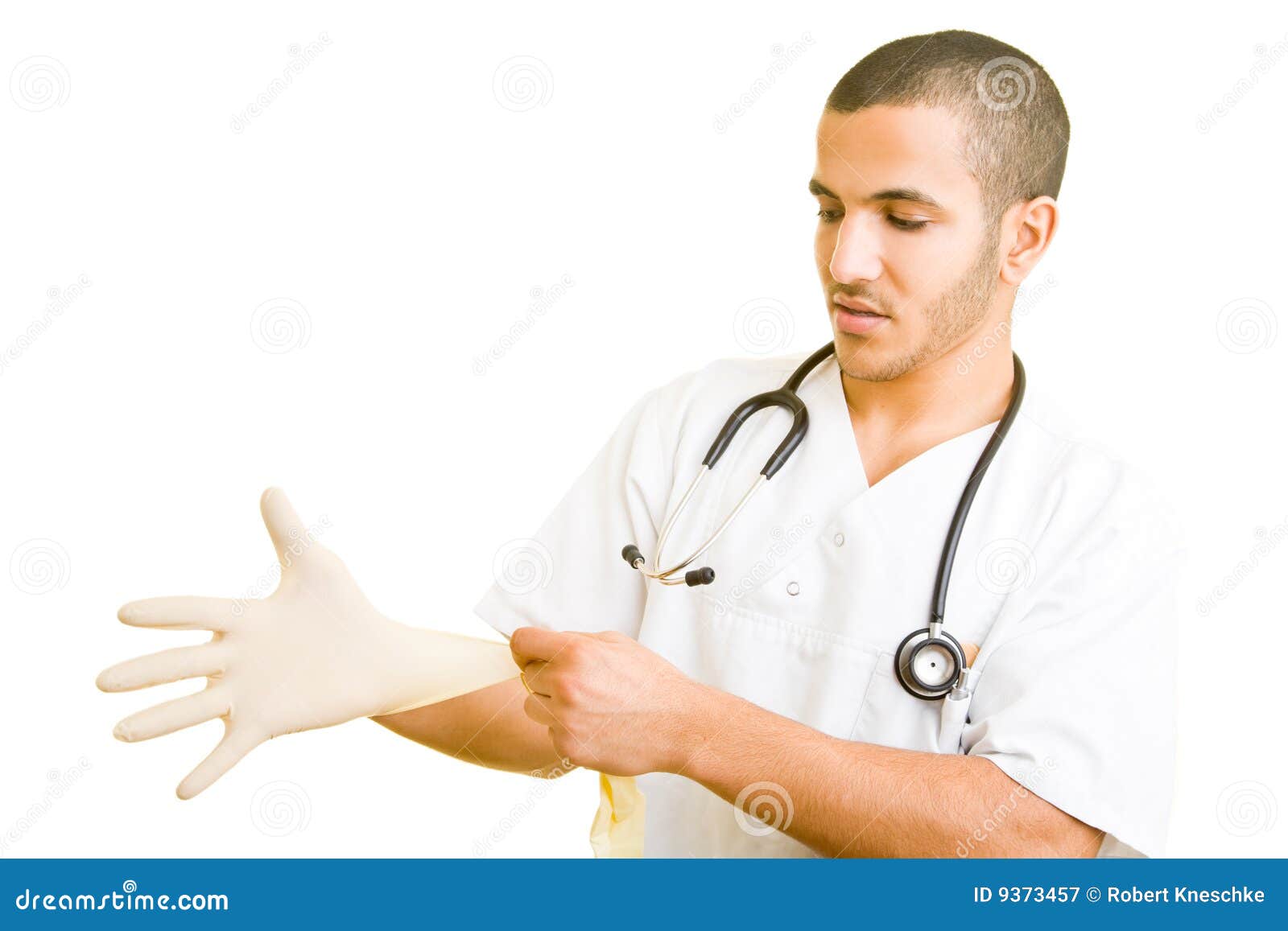 Dcotor using gloves stock image. Image of descent, narrow - 9373457