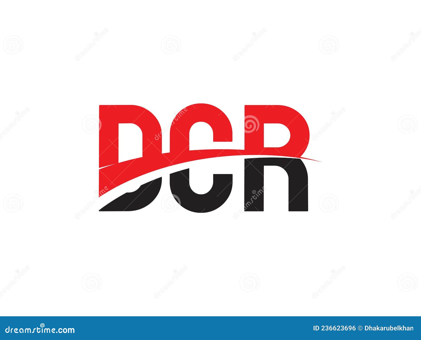 DCR Letter Initial Logo Design Vector Illustration Stock Vector ...