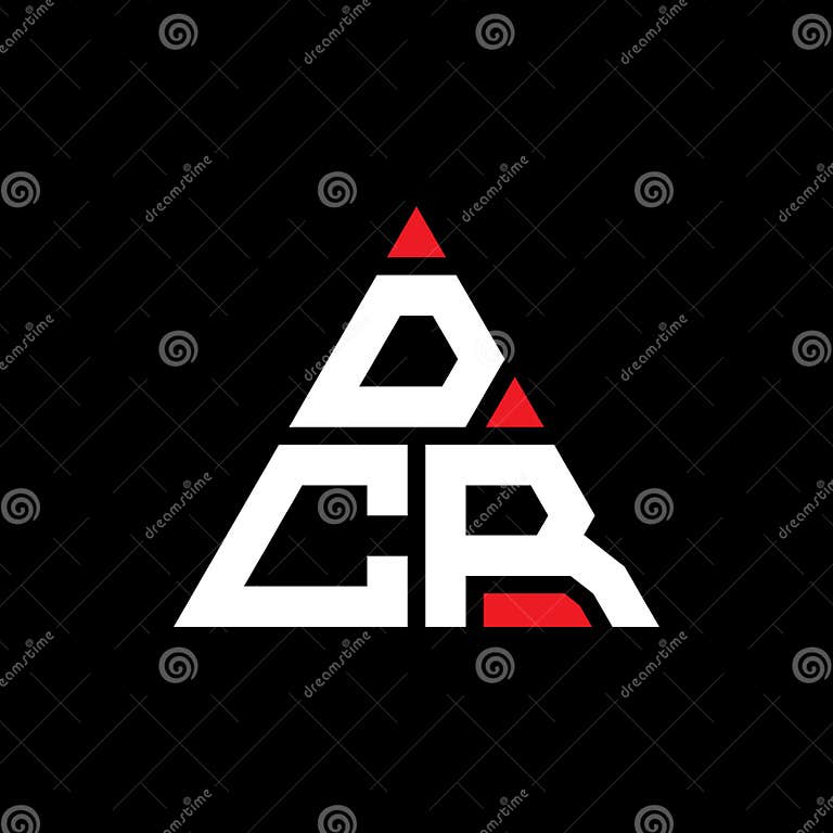 DCR Triangle Letter Logo Design with Triangle Shape. DCR Triangle Logo ...